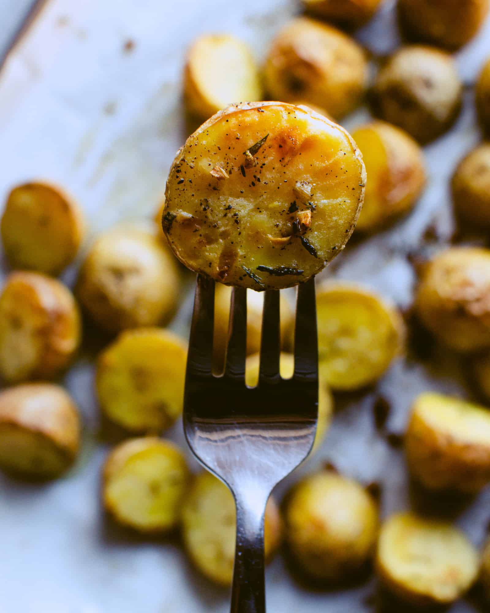 Duck Fat Roasted Potatoes - Her Mise En Place Side Dish